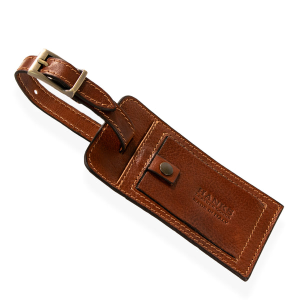 Italian Premium Handcrafted Luxury Luggage Tag with Closure for Travel ...