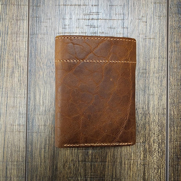 Made in USA Mens Leather Bison Wallet | Premium Bison Trifold Wallet ...