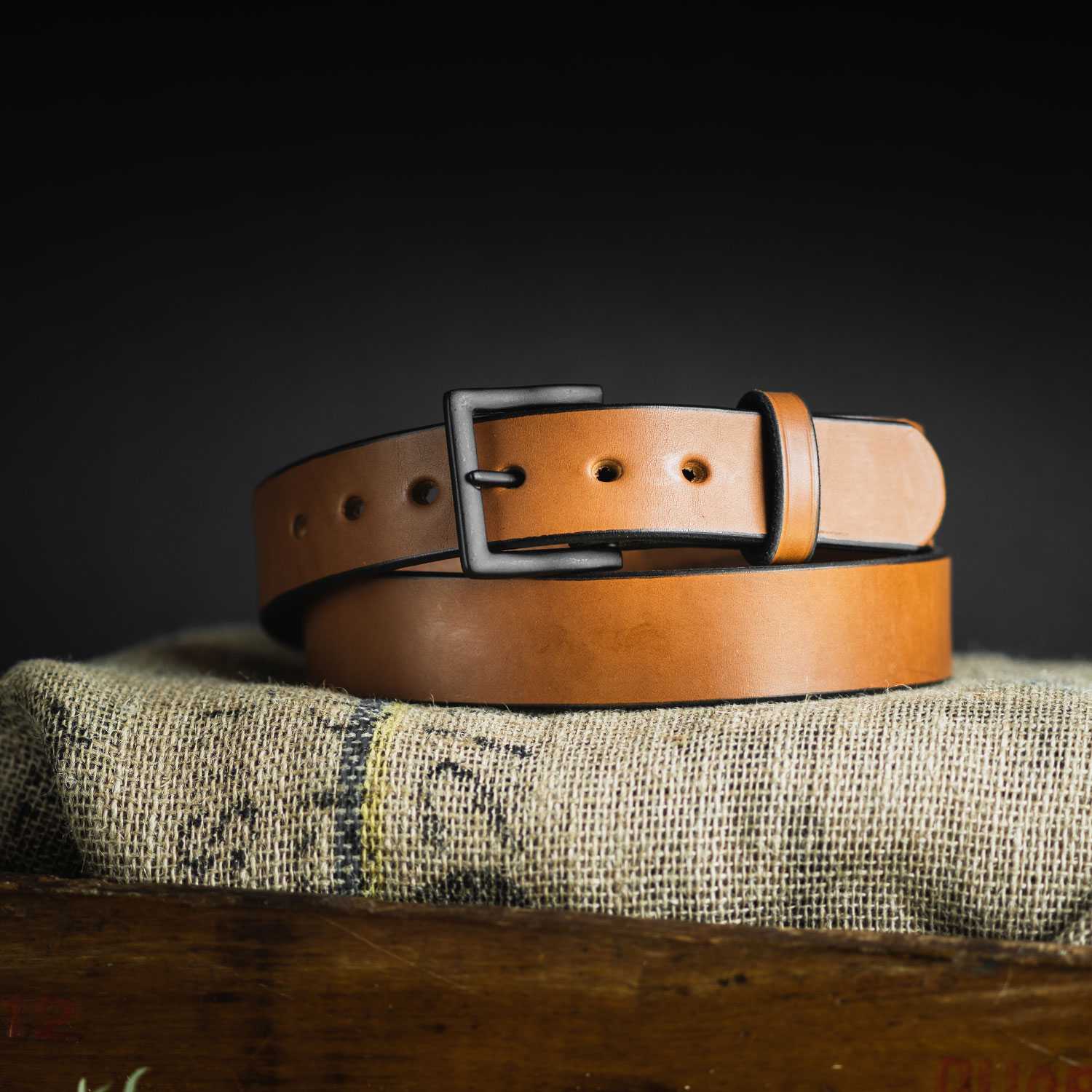 Mens Casual Leather Belt - USA Made - Hanks Belts